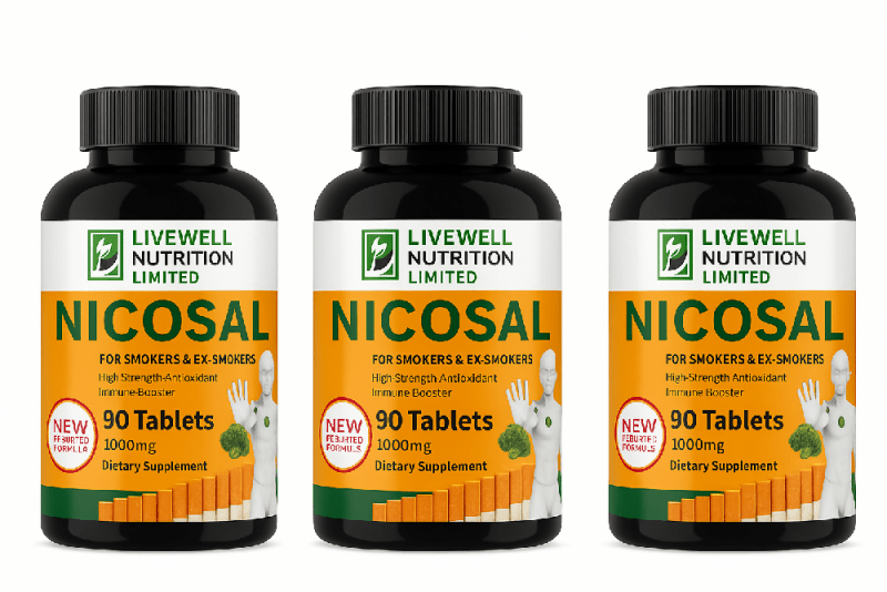 3X Newly Improved Smokers Vitamin 90 Tablets Nicosal, High Strength ...