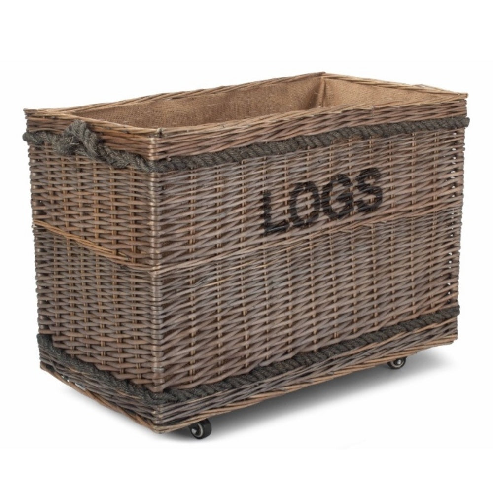 Jumbo Log Basket on Wheels - British D'sire
