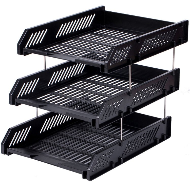 Deli 9209 Office Storage Supplies Three-Tier File Box(Black) - British ...