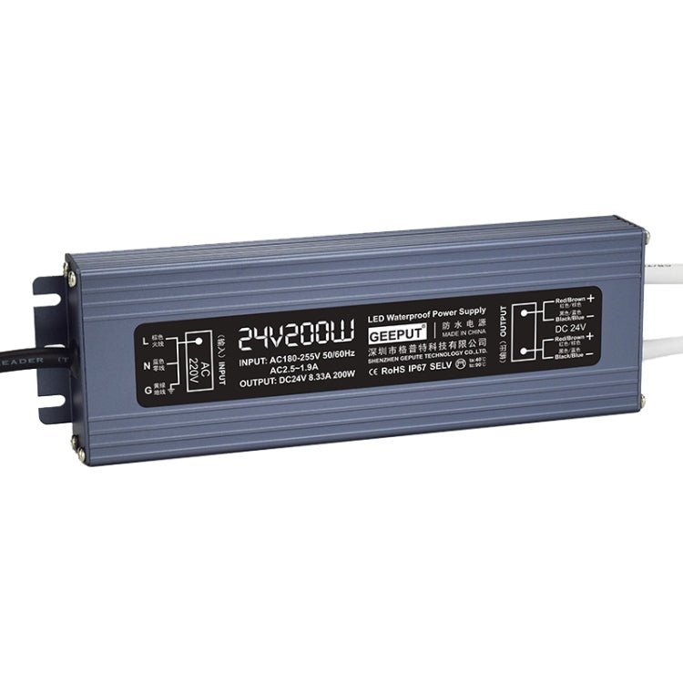 GEEPUT 220V To 24V LED Waterproof Power Supply Switch Transformer ...