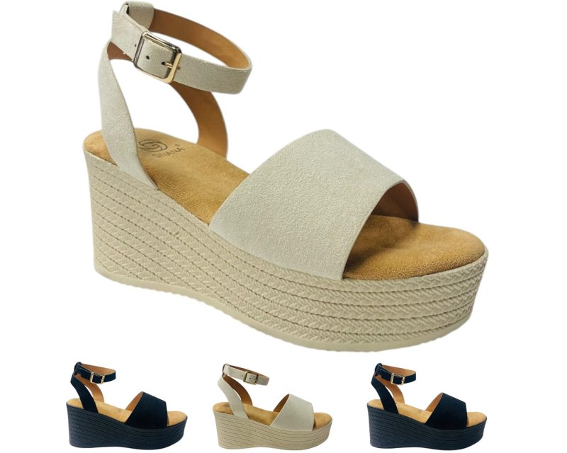 Lightweight Platform Wedge Espadrilles Sandals - British D'sire