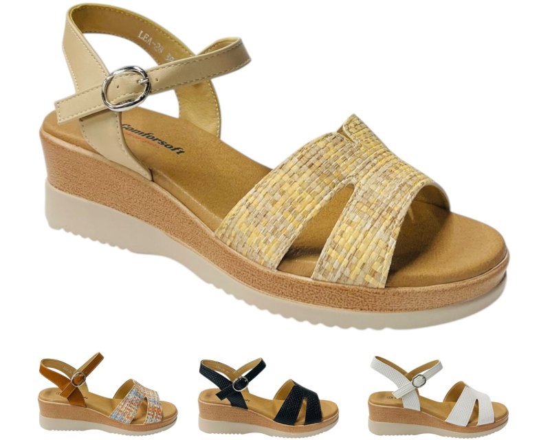 Padded Insole Ankle Strap Wedge Sandals - British D'sire