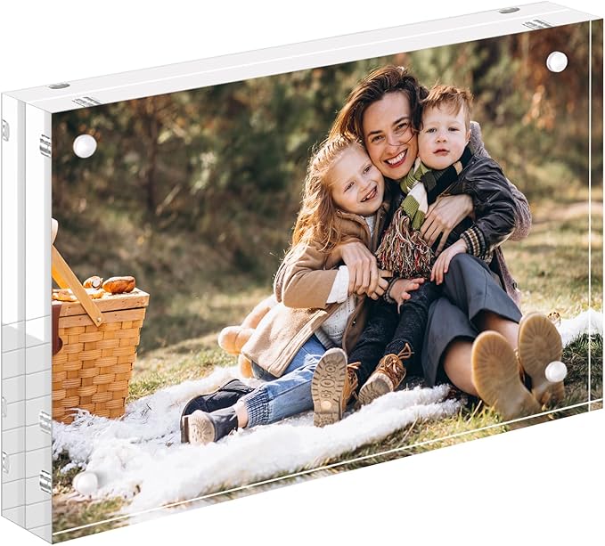 SAREAL Picture Frames Acrylic, 4 x 6 Acrylic Frame, 10 x 15 cm Clear ...