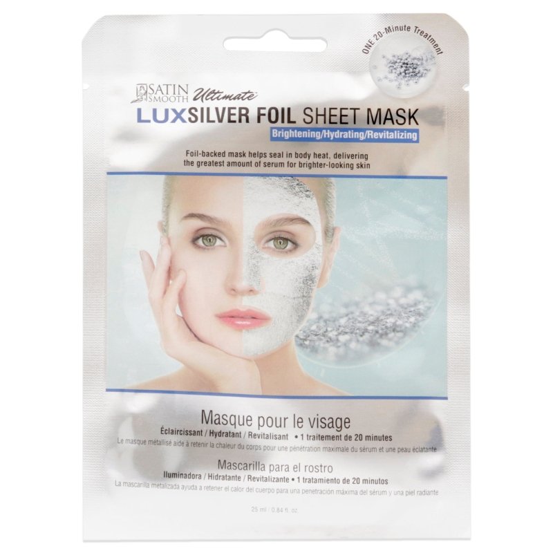 Ultimate LuxSilver Foil Sheet Mask by Satin Smooth for Women - 1 Pc ...