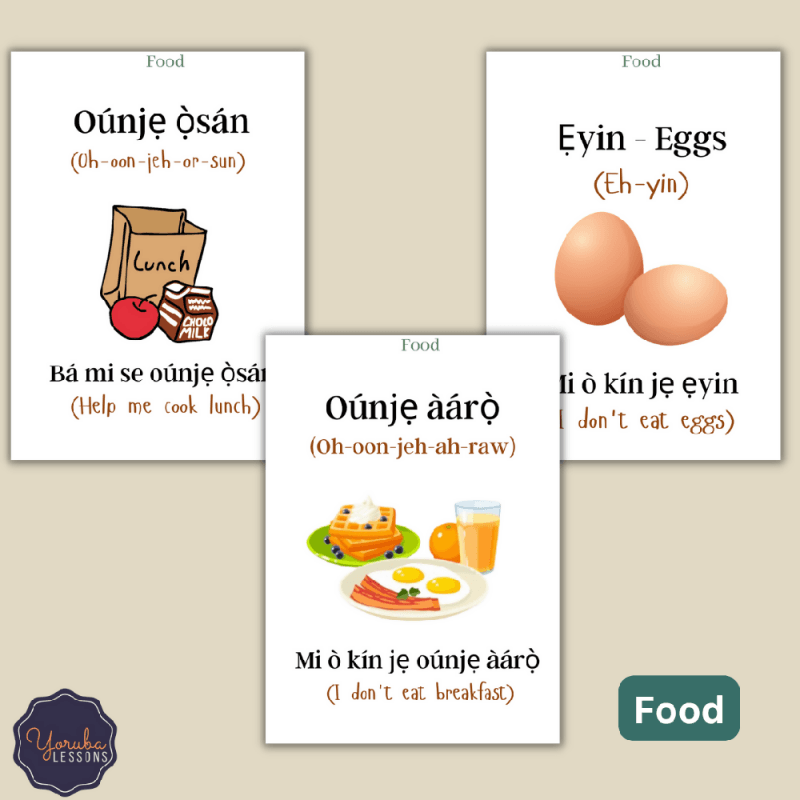 Yoruba Vocabulary Flashcards – Learn Food, Verbs & Household Words | L ...