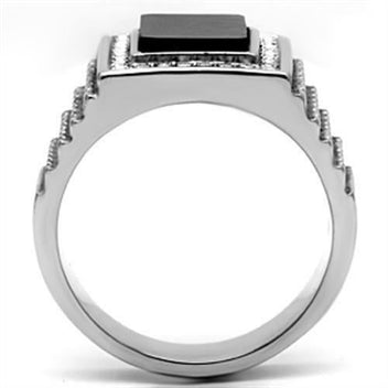 Jewellery Kingdom Details about Mens black ring signet jet cz stainless ...