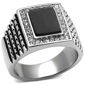 Jewellery Kingdom Details about Mens black ring signet jet cz stainless ...