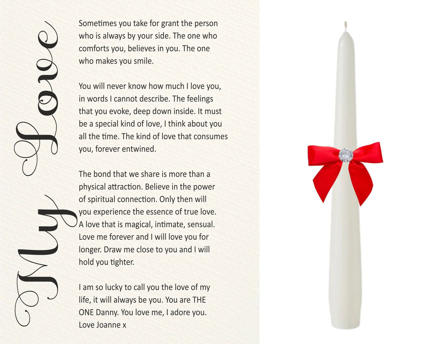 The One Personalized Love Poem Scroll by Pure Essence Greetings ...