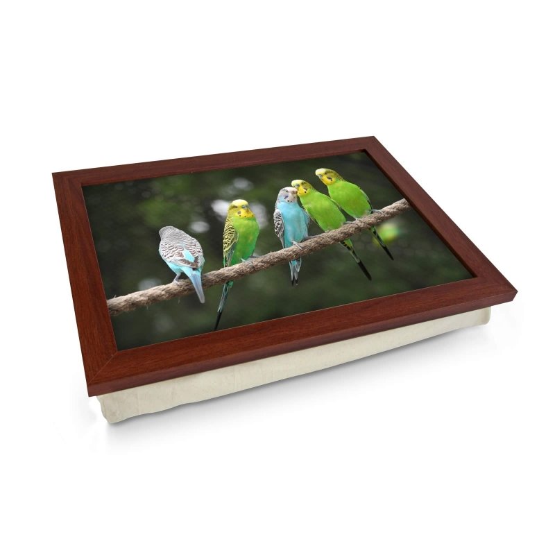 Budgies on a Rope Lap Tray - L0175 - British D'sire